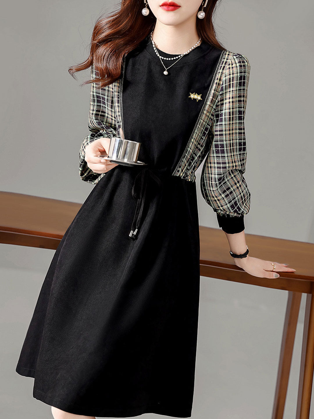 Edwina French Style Stitching Dress – Smile just love